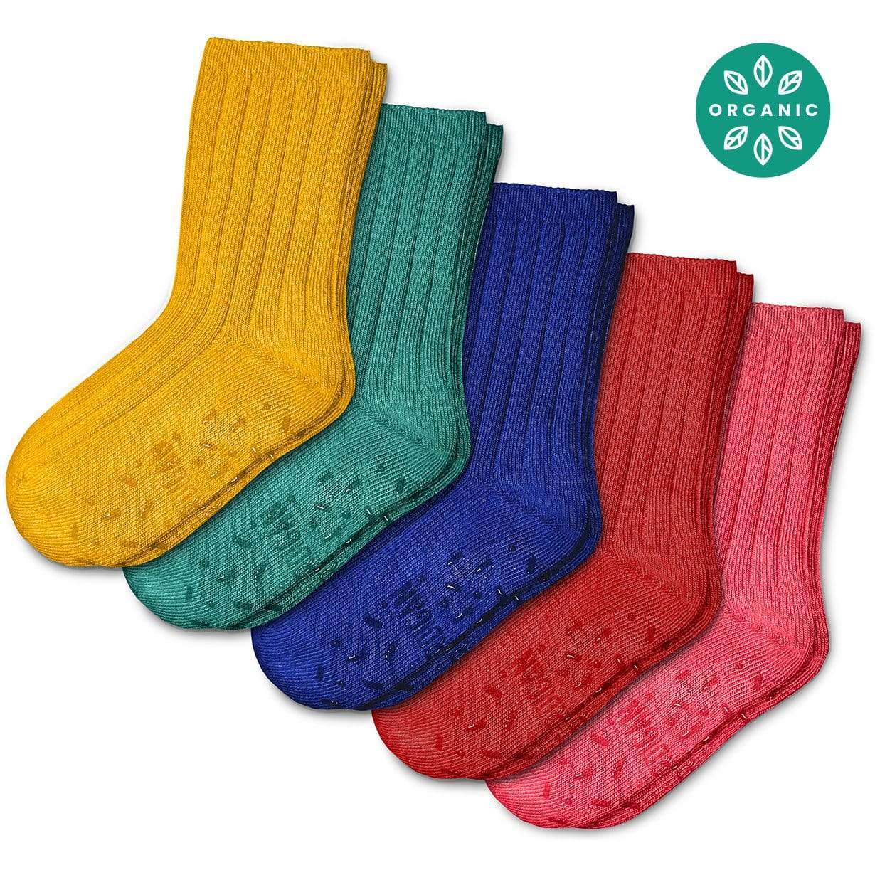 Kid's Organic Cotton Socks with Grips by Foot Cardigan – Say it with a Sock