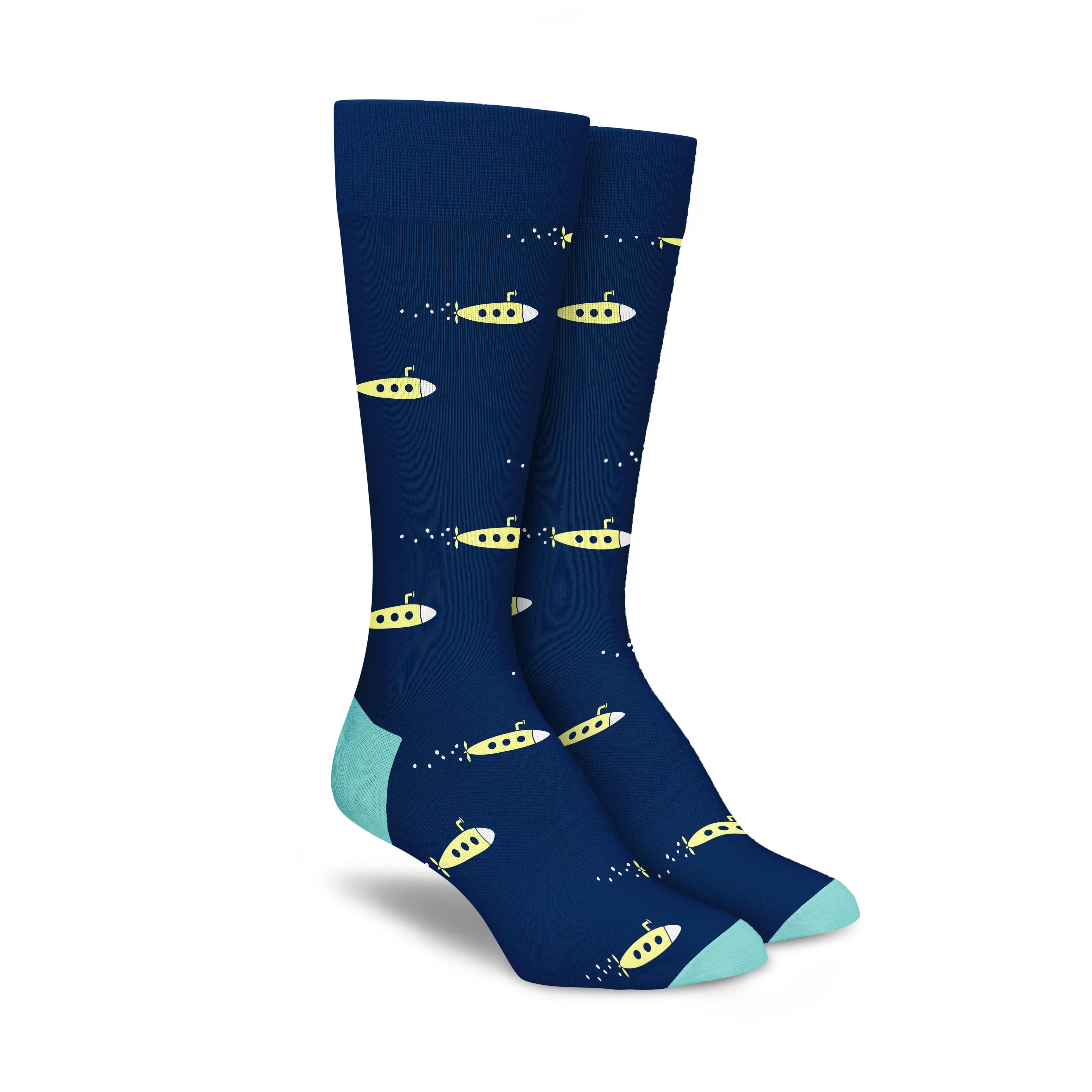Best Men's Crew Socks - As Seen on Shark Tank - Men's Yellow Sub – Say ...