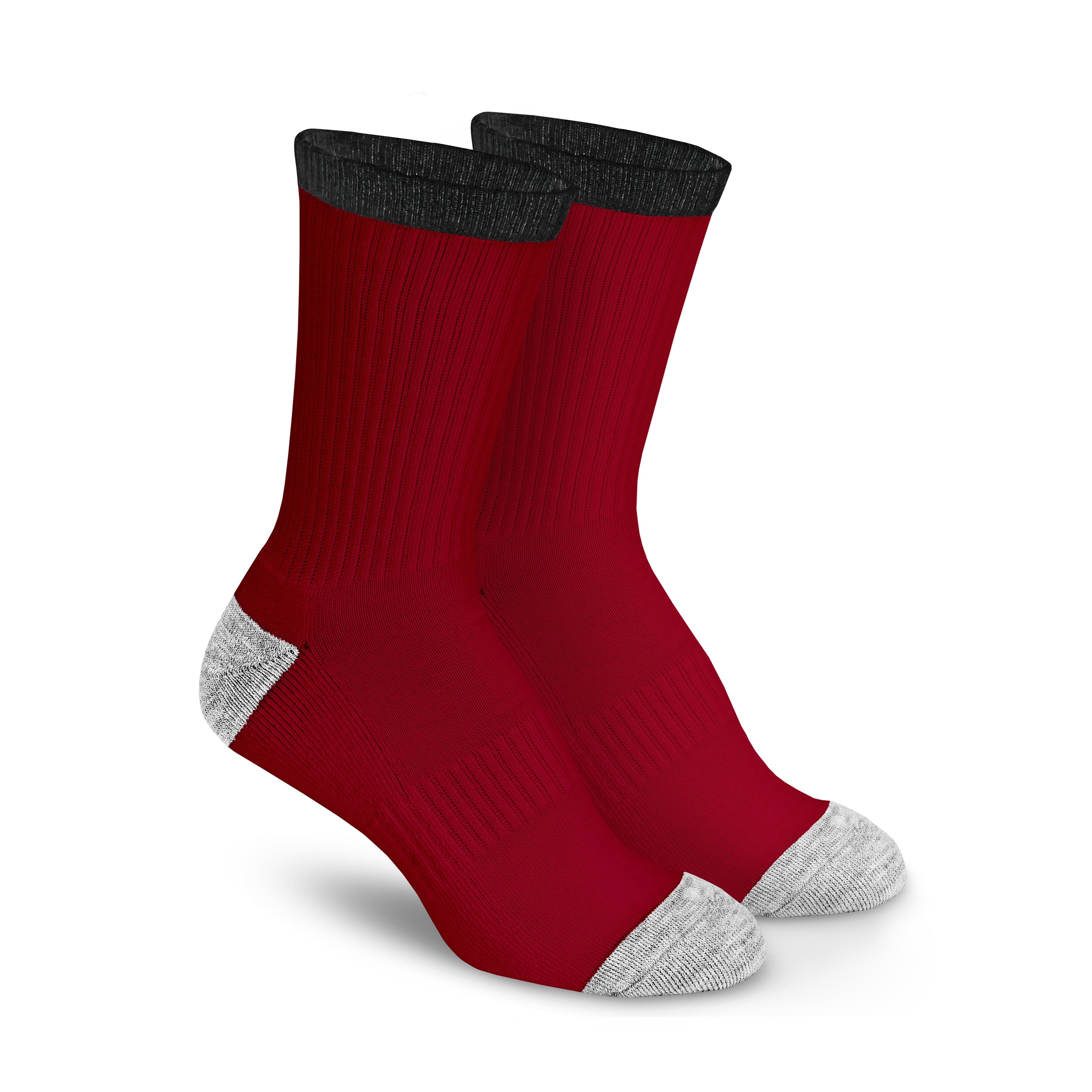 Unisex Merino Wool Brick Red Crew Sock – Say it with a Sock